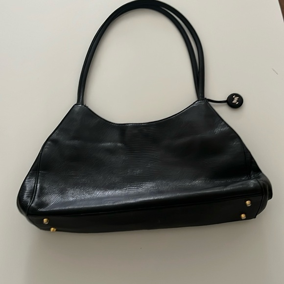 Monsac | Bags | Monsac Snake Skin Embossed Leather Satchel Handbag ...